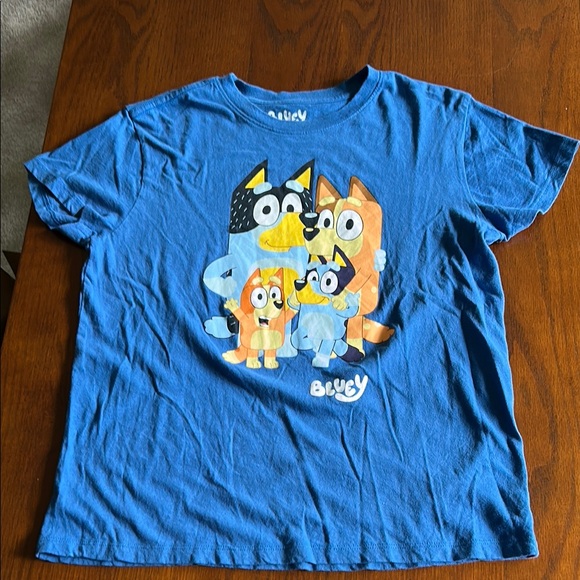 Bluey | Tops | Bluey Kids Blue Tshirt Small | Poshmark